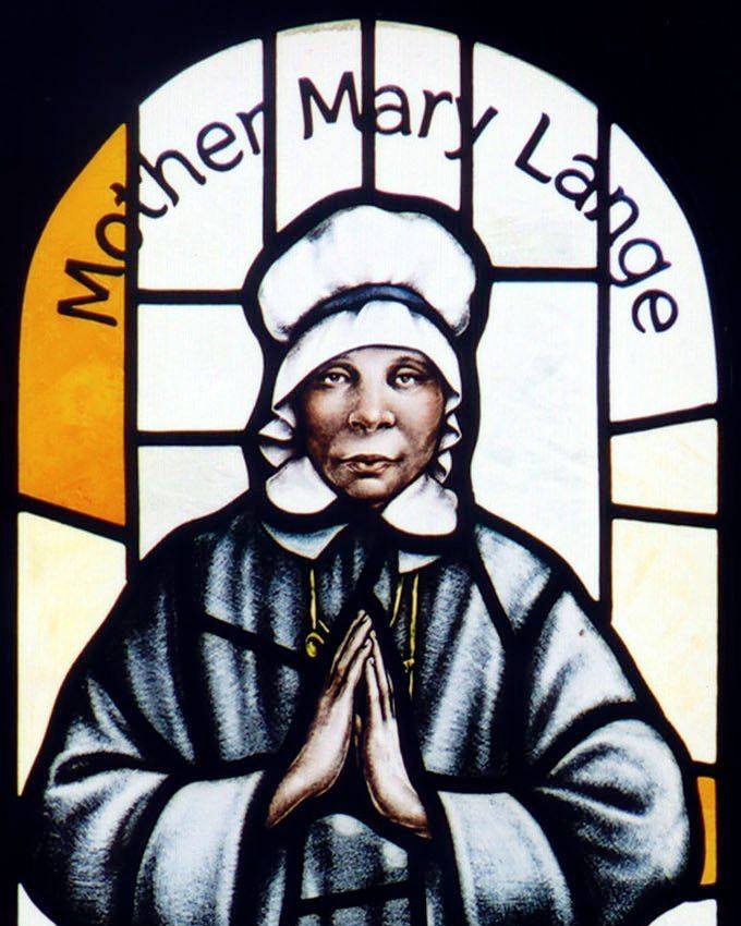 Diocese - Mother Mary Elizabeth Lange is depicted in a stained-glass ...