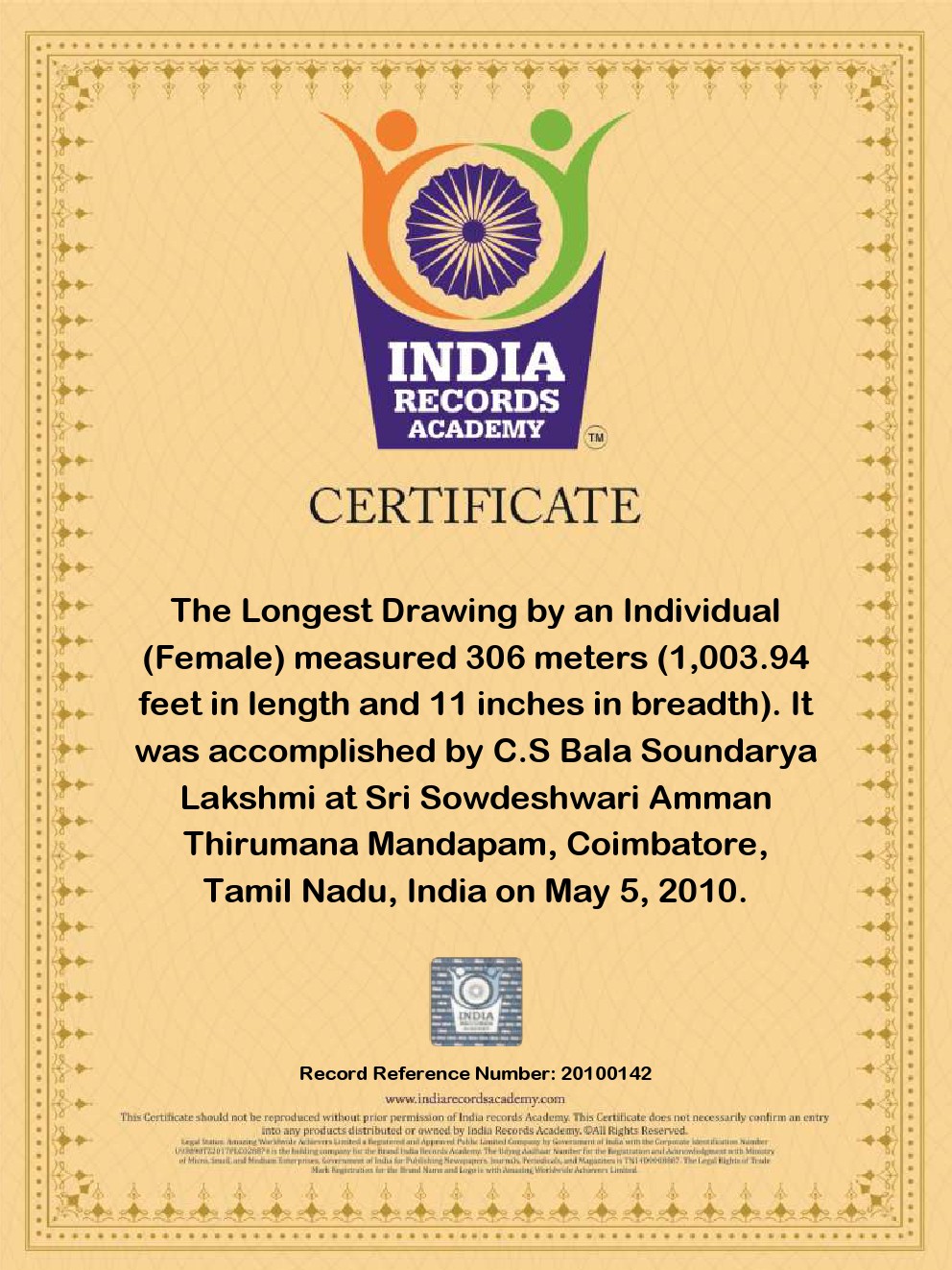 The Longest Drawing by an... - India Records Academy