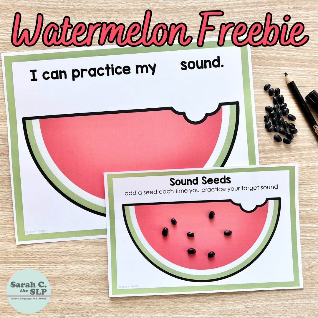 🍉 Watermelon Freebie! Download this... - Sarah C. the SLP | Facebook