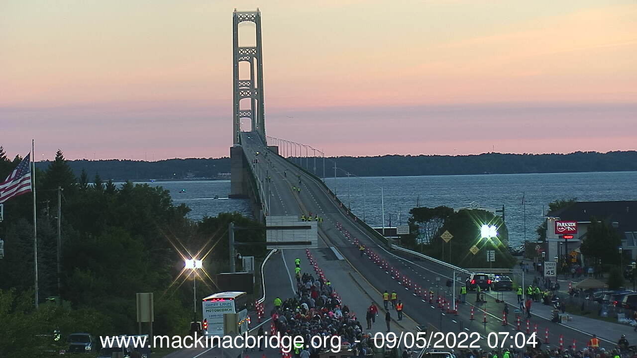 The 2022 Mackinac Bridge Walk Is Underway The Bridge Reopens To