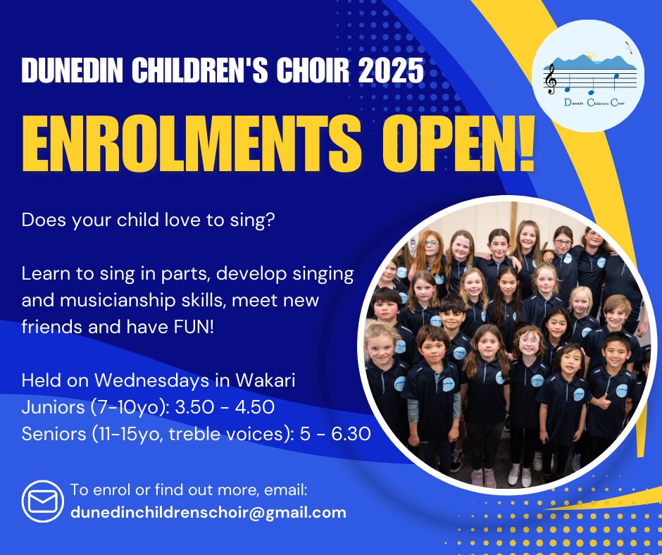 Dunedin Children’s Choir - Enrolments are now OPEN for 2025!! 🥳📣 Want ...