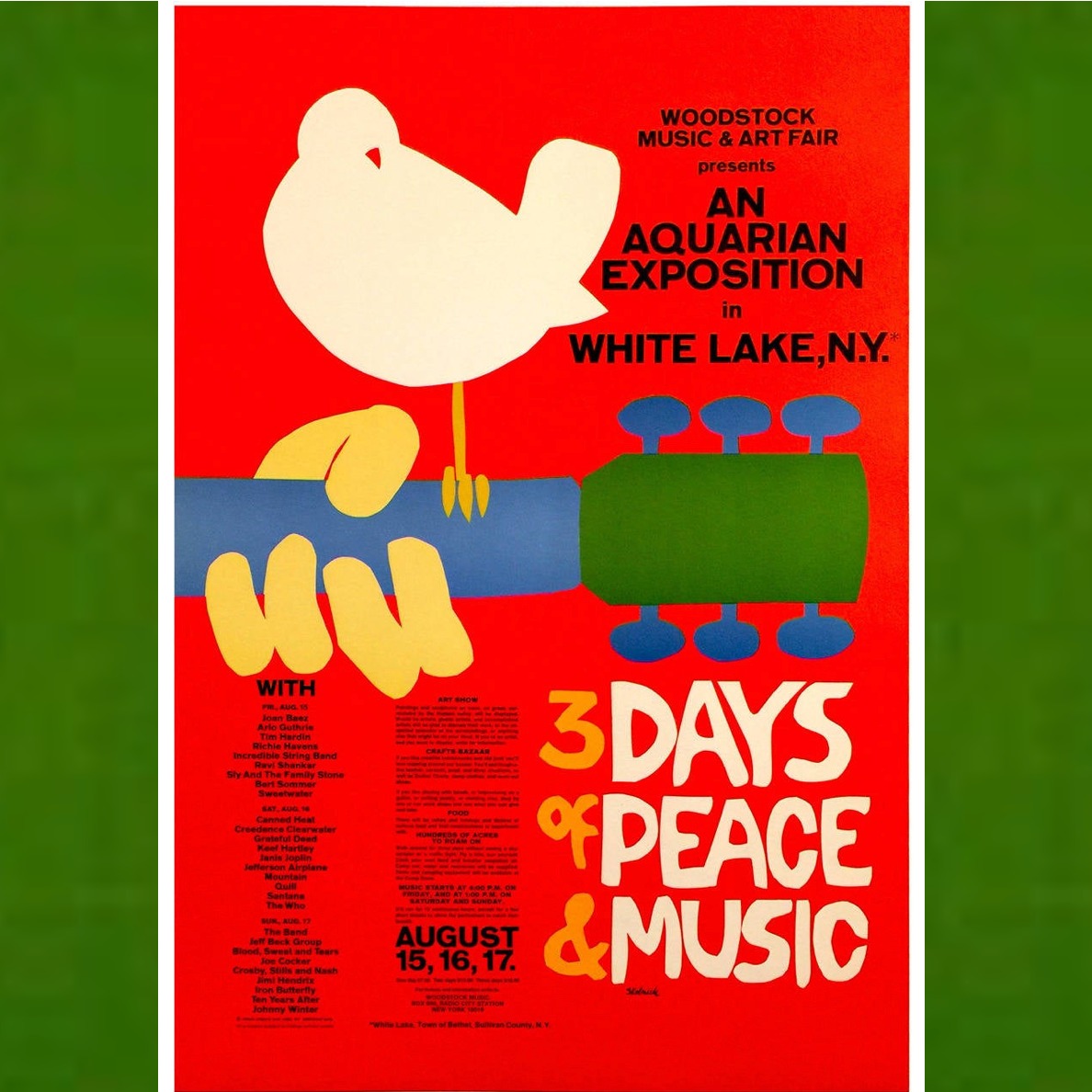 In - Woodstock festival begins this day in August 1969. The fifteen ...