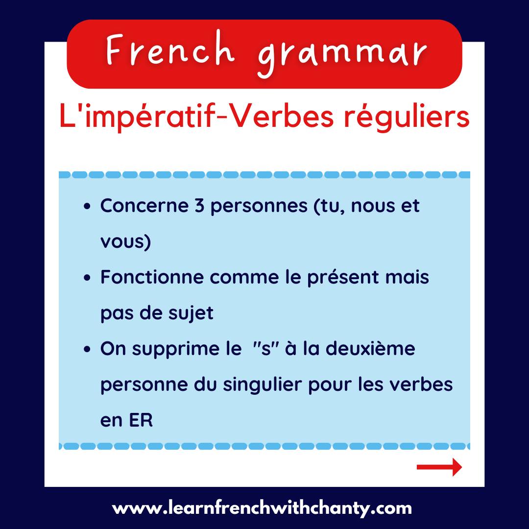 #Frenchgrammar 🌸the imperative... - Learn French With Chanty