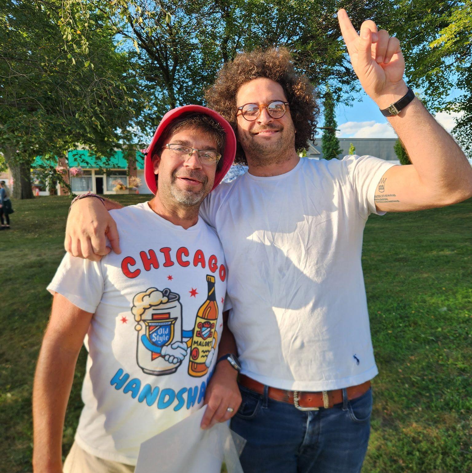 Some friends and familiar faces in the line at the ACDC Pop Up at the ...