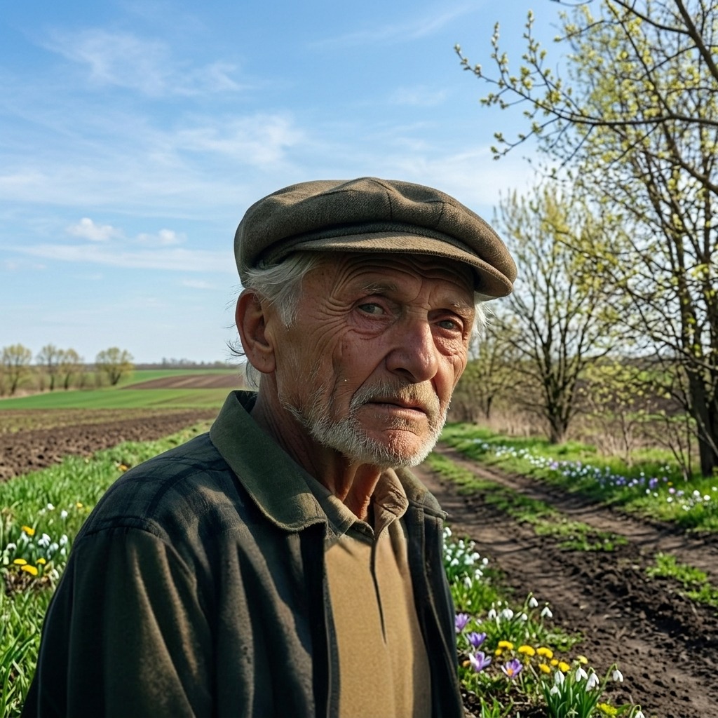 Бабусин секретний підвал 90 річна бабуся стоїть у старому подвірї з