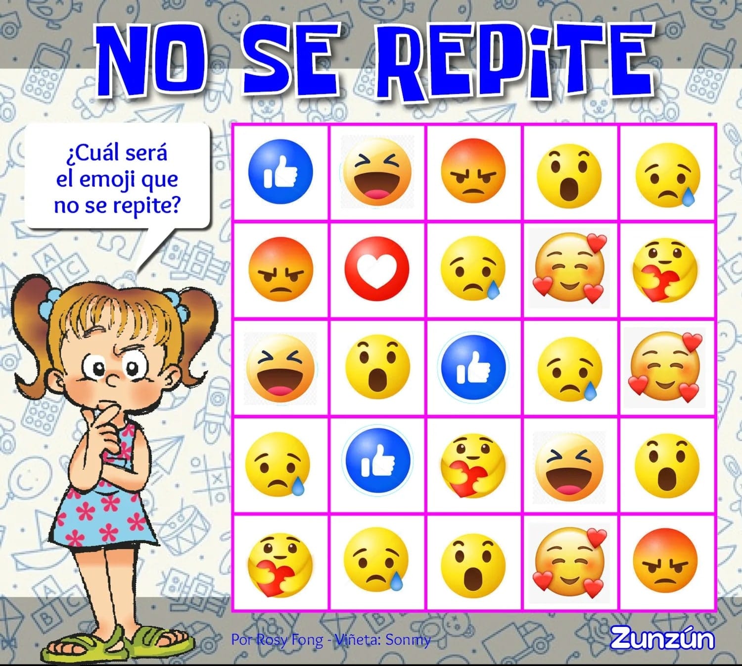 Zunzún - Reacciona con el emoji que no se repite. 😉...