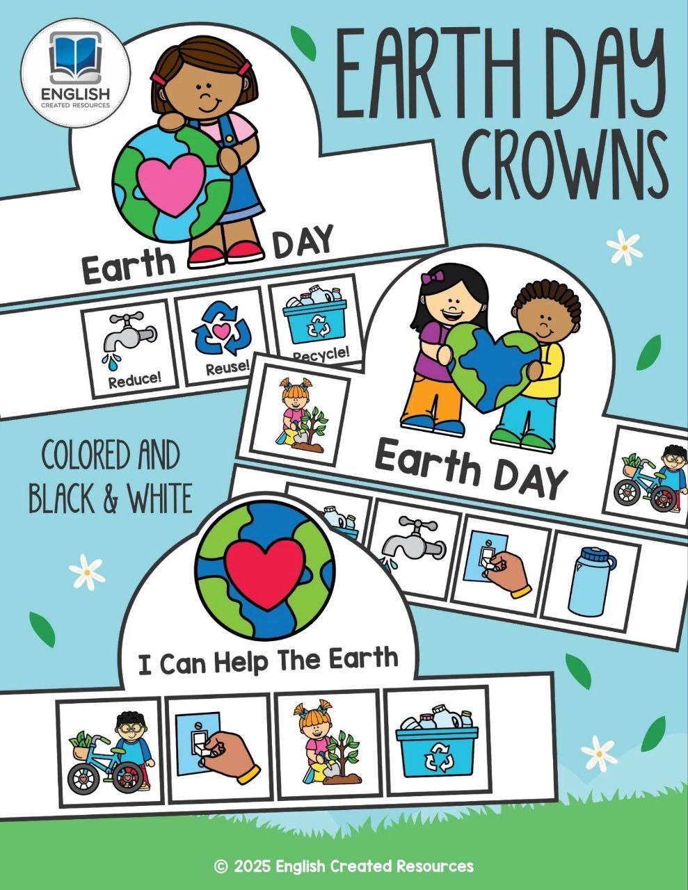 English Created Resources | Freebie. Earth Day Crowns | Facebook