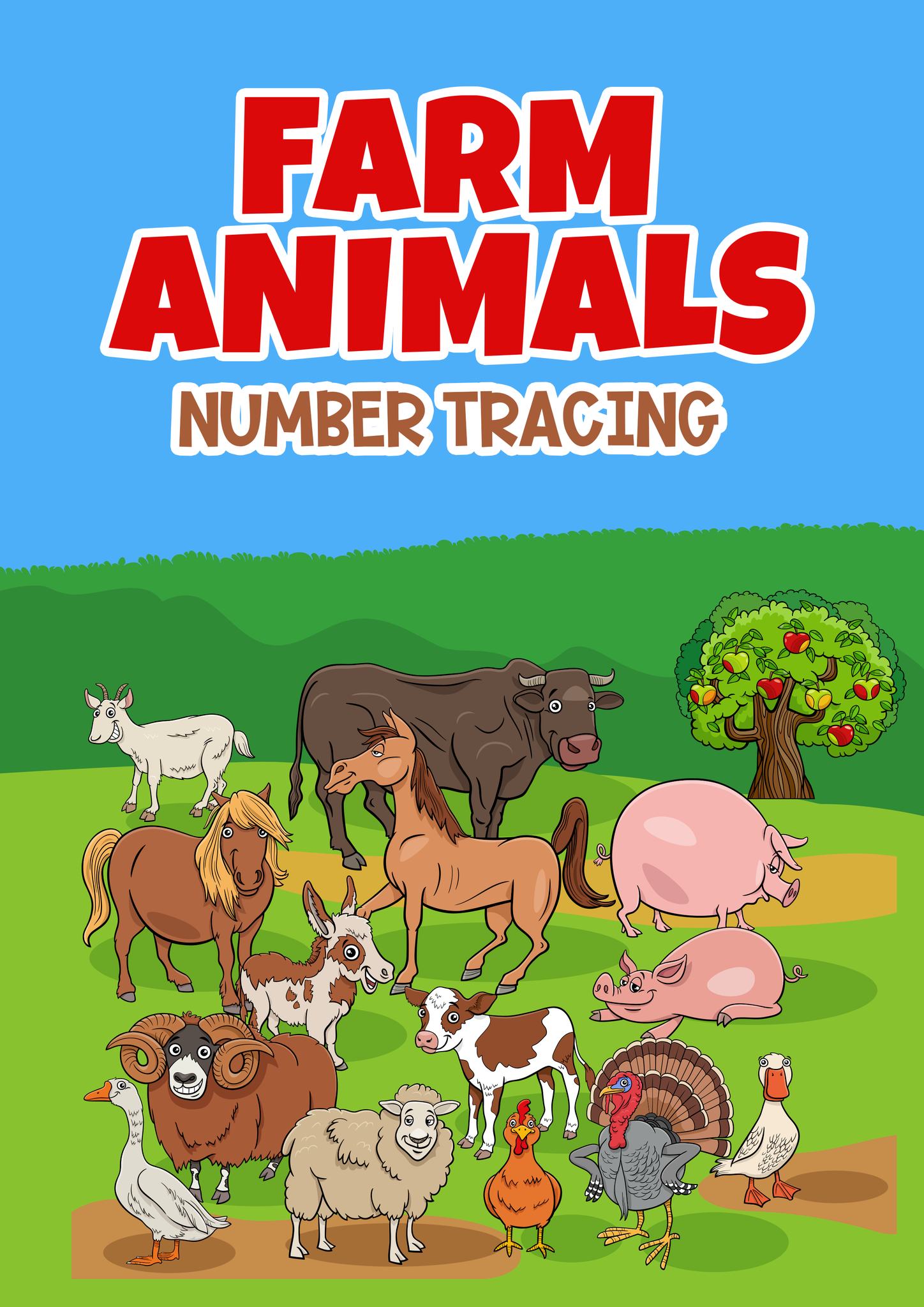 Worksheets PDF - Farm Animals Number Tracing Download PDF... | Facebook