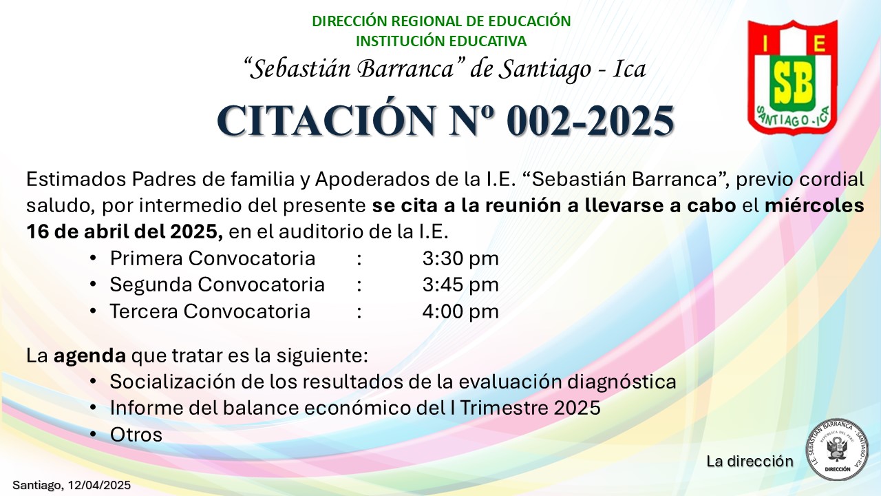 Institución Atención Comunidad Barranquina A La Siguiente Citación A