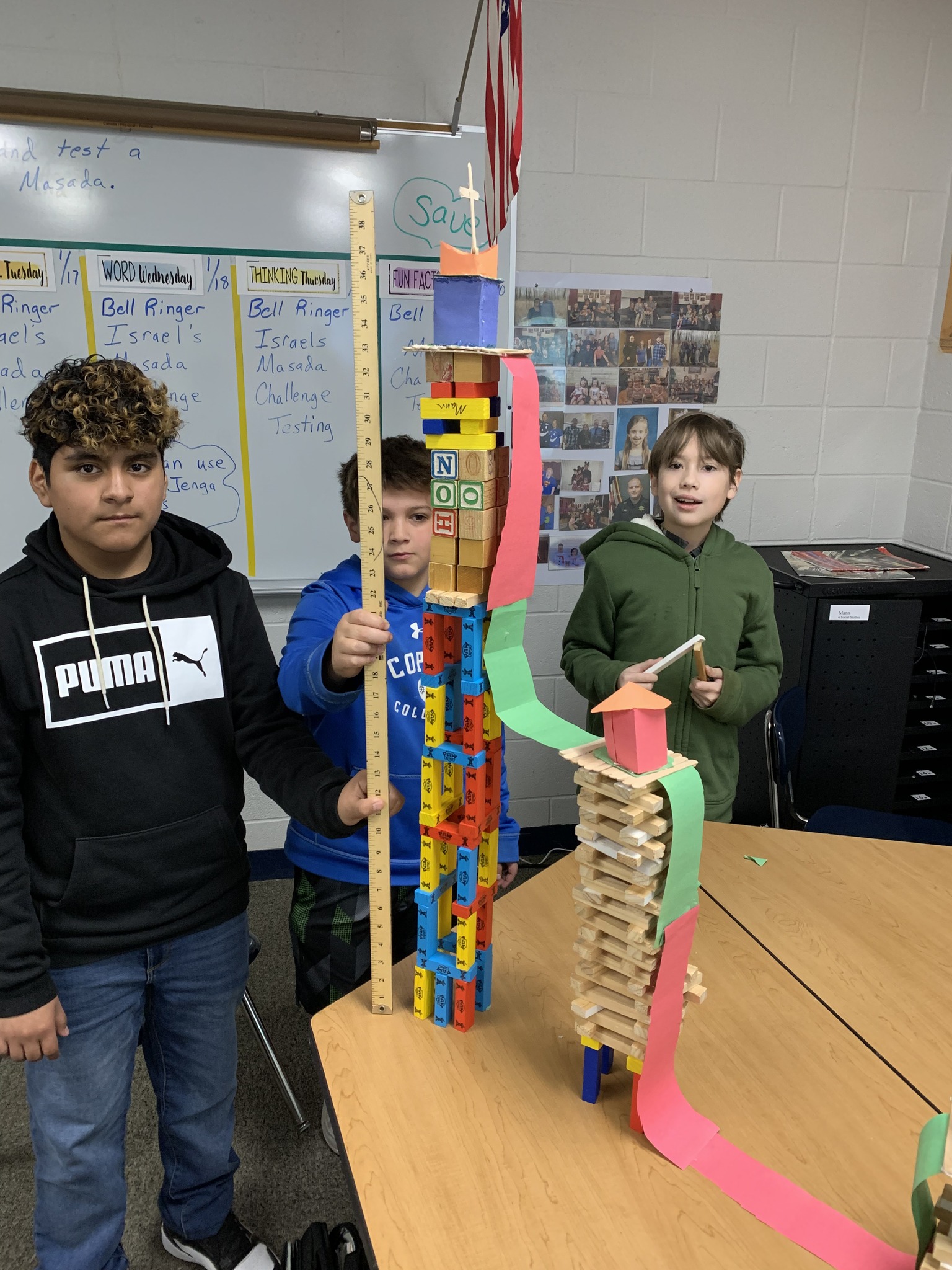 The winning Jenga Masada... - Arkansas City Middle School
