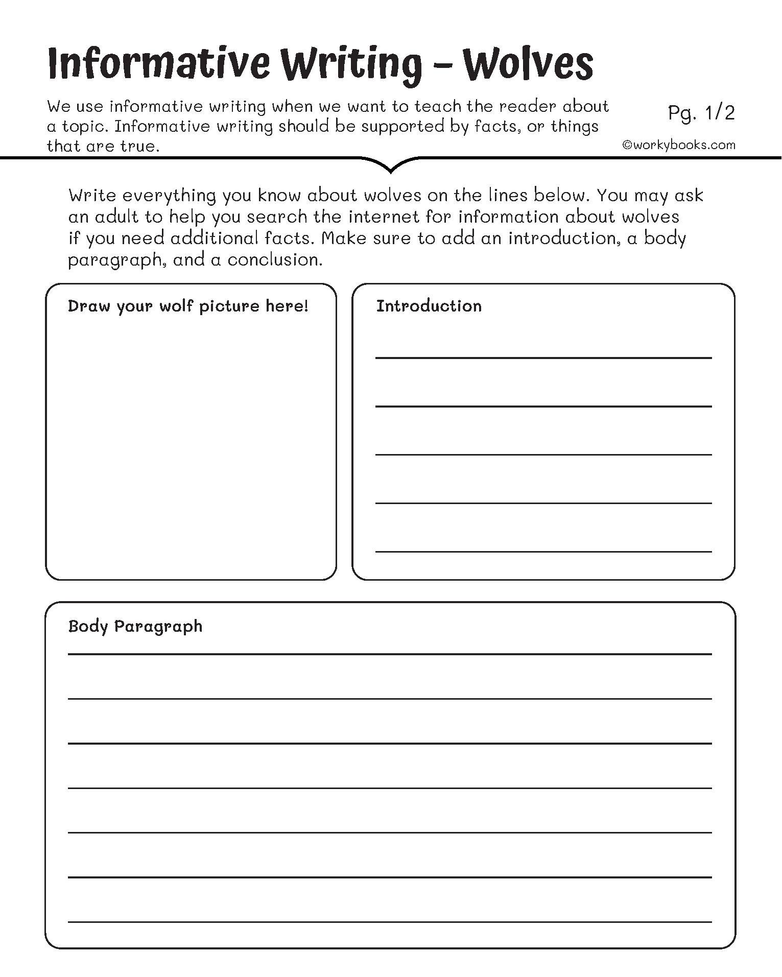 Workybooks - Grade 3 worksheet - Informative Writing--... | Facebook