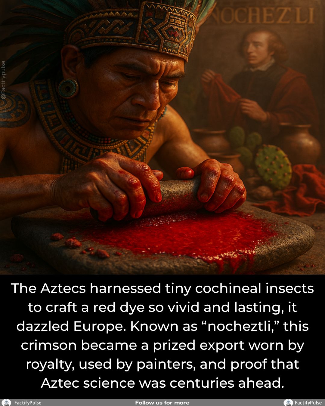 Scientist 🌿 Long Before Synthetic Dyes Existed The Aztecs Engineered 3459