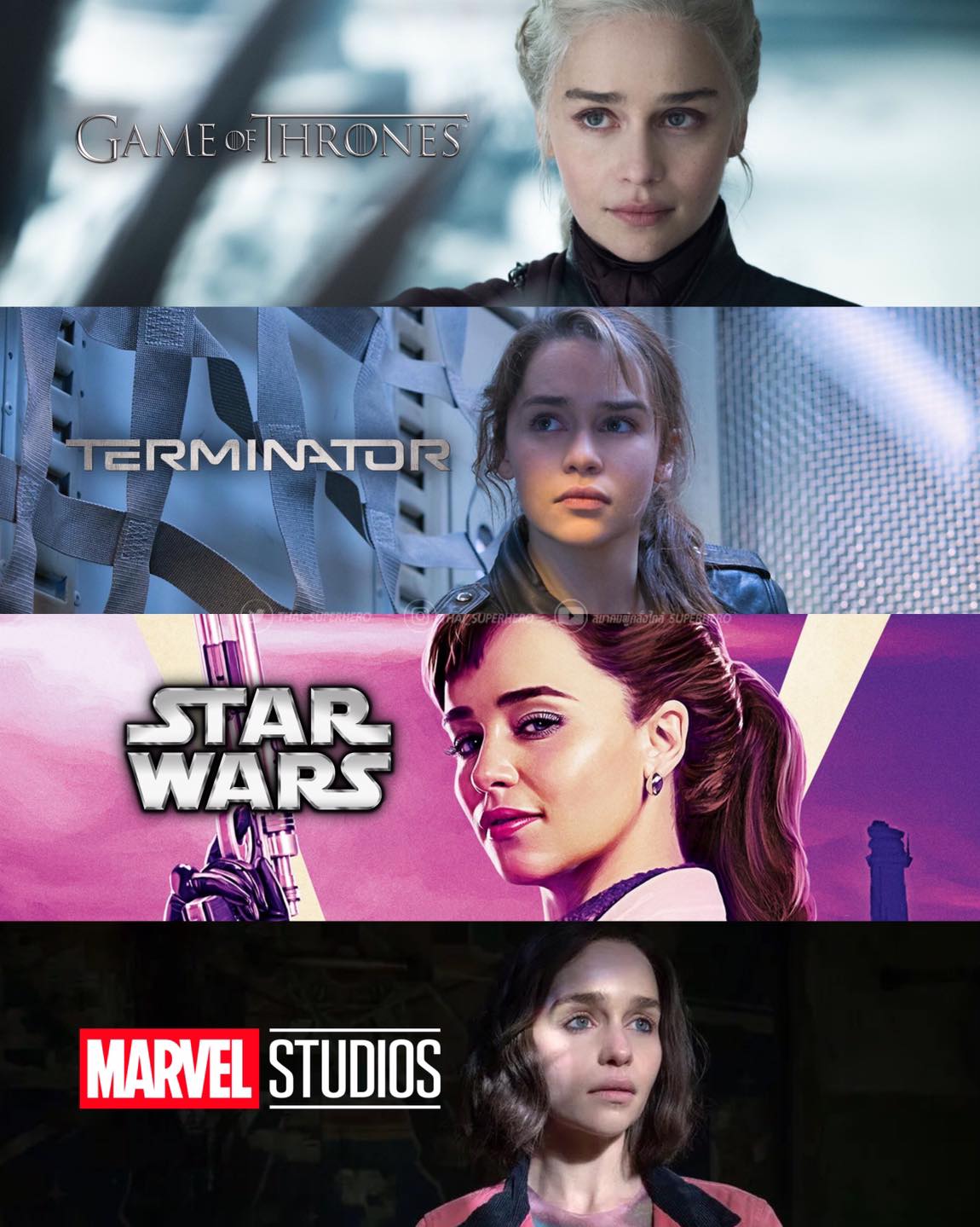 วิวัฒนาการของ Emilia Clarke สมาคมผู้คลั่งไคล้ Superhero 7003