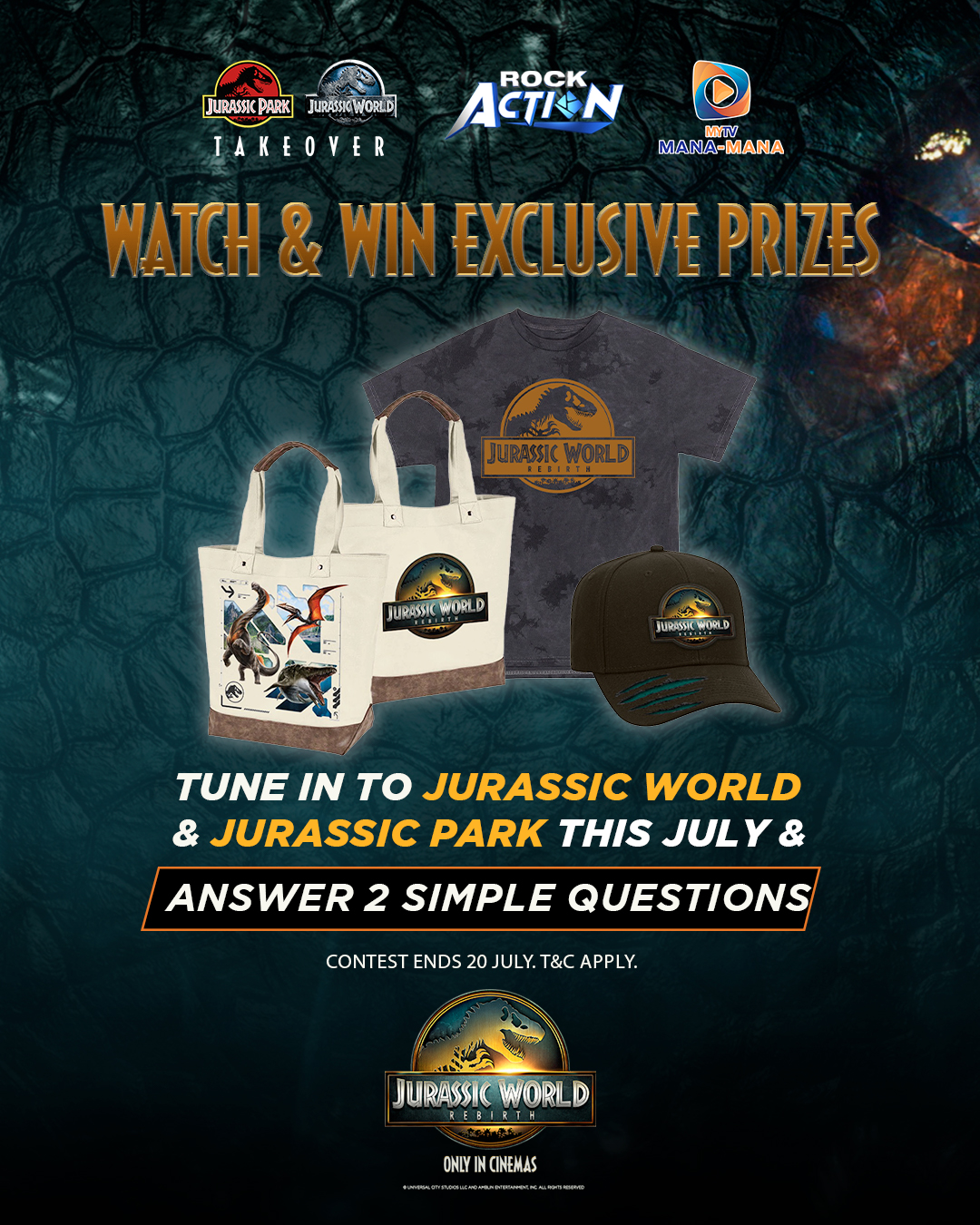 MYTV - *Stand to WIN Exclusive Jurassic World Rebirth Merchandise ...