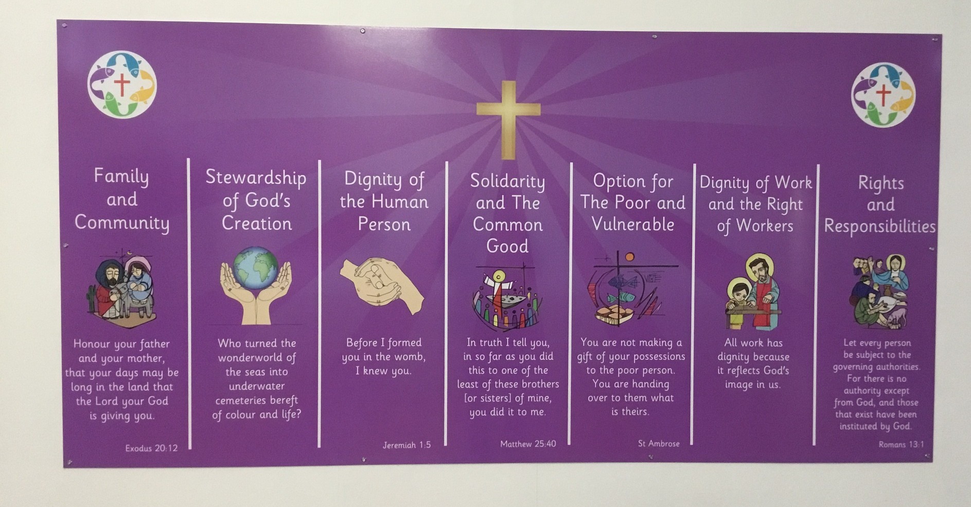 New Signage - Catholic Social Teaching! A new sign has been installed ...