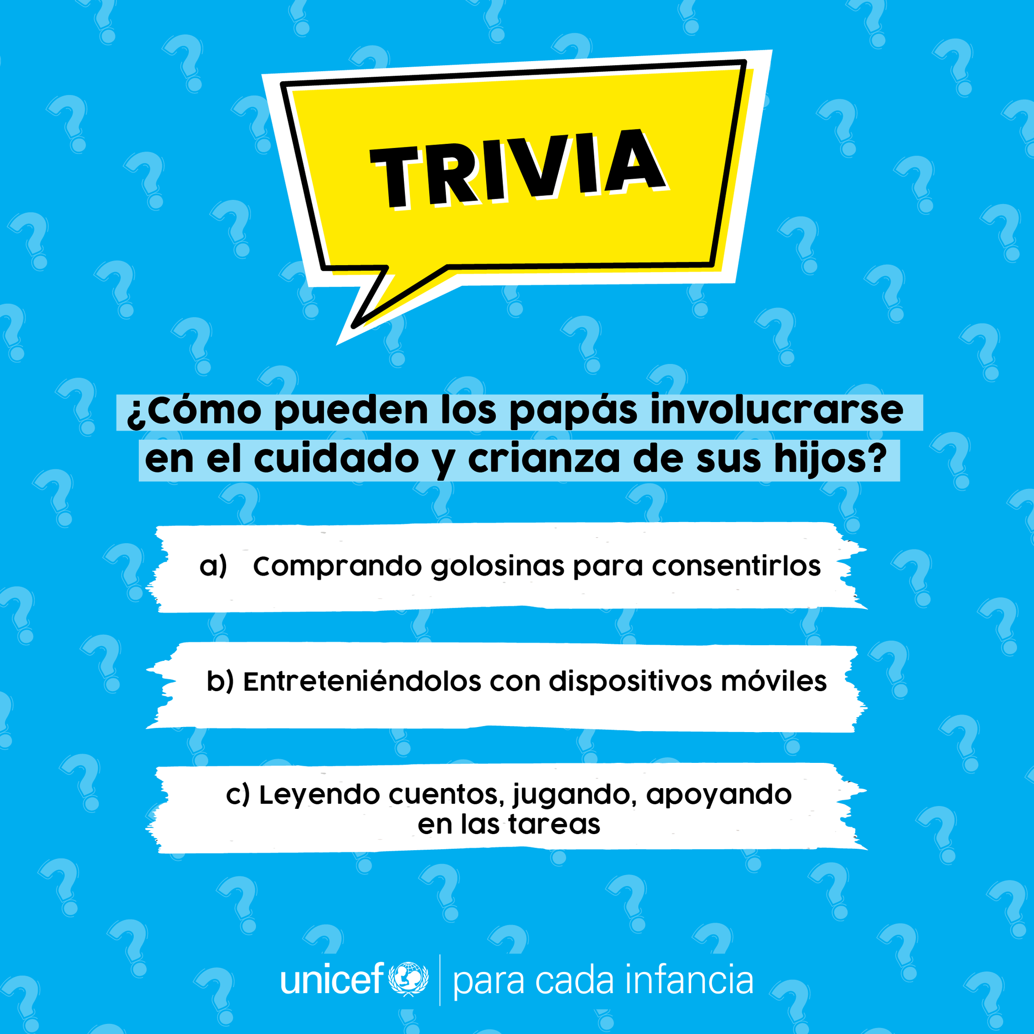 UNICEF Panamá - TRIVIA ¿Cómo pueden los papás... | Facebook
