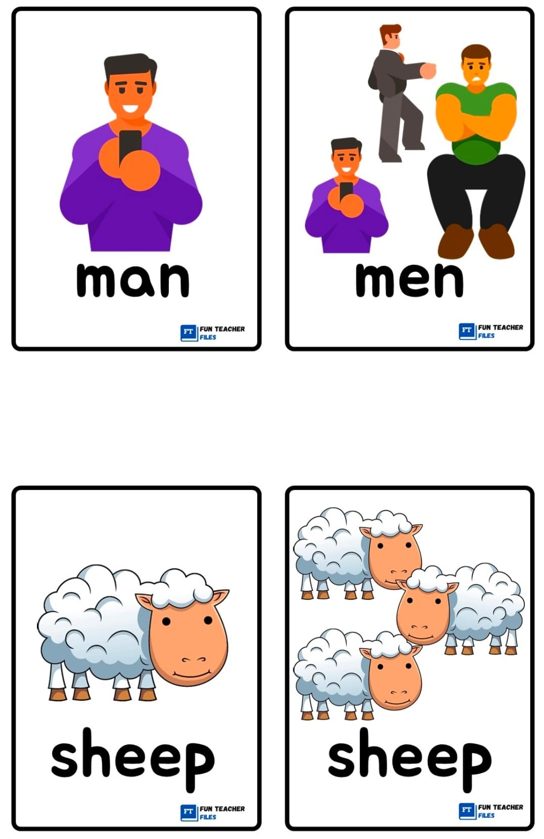 Irregular Plural Nouns Flashcards.... - Fun Teacher Files | Facebook