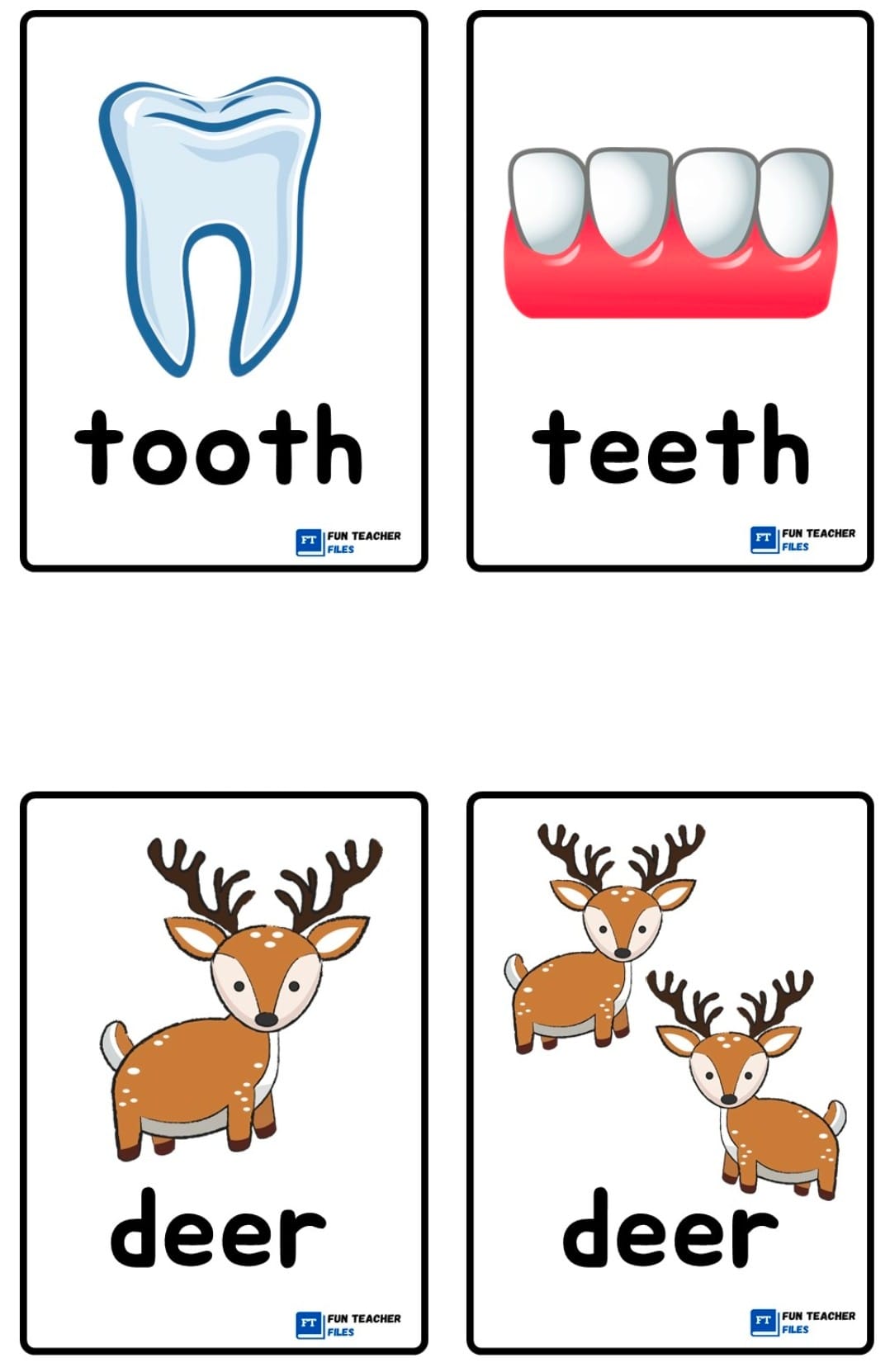 Irregular Plural Nouns Flashcards.... - Fun Teacher Files | Facebook