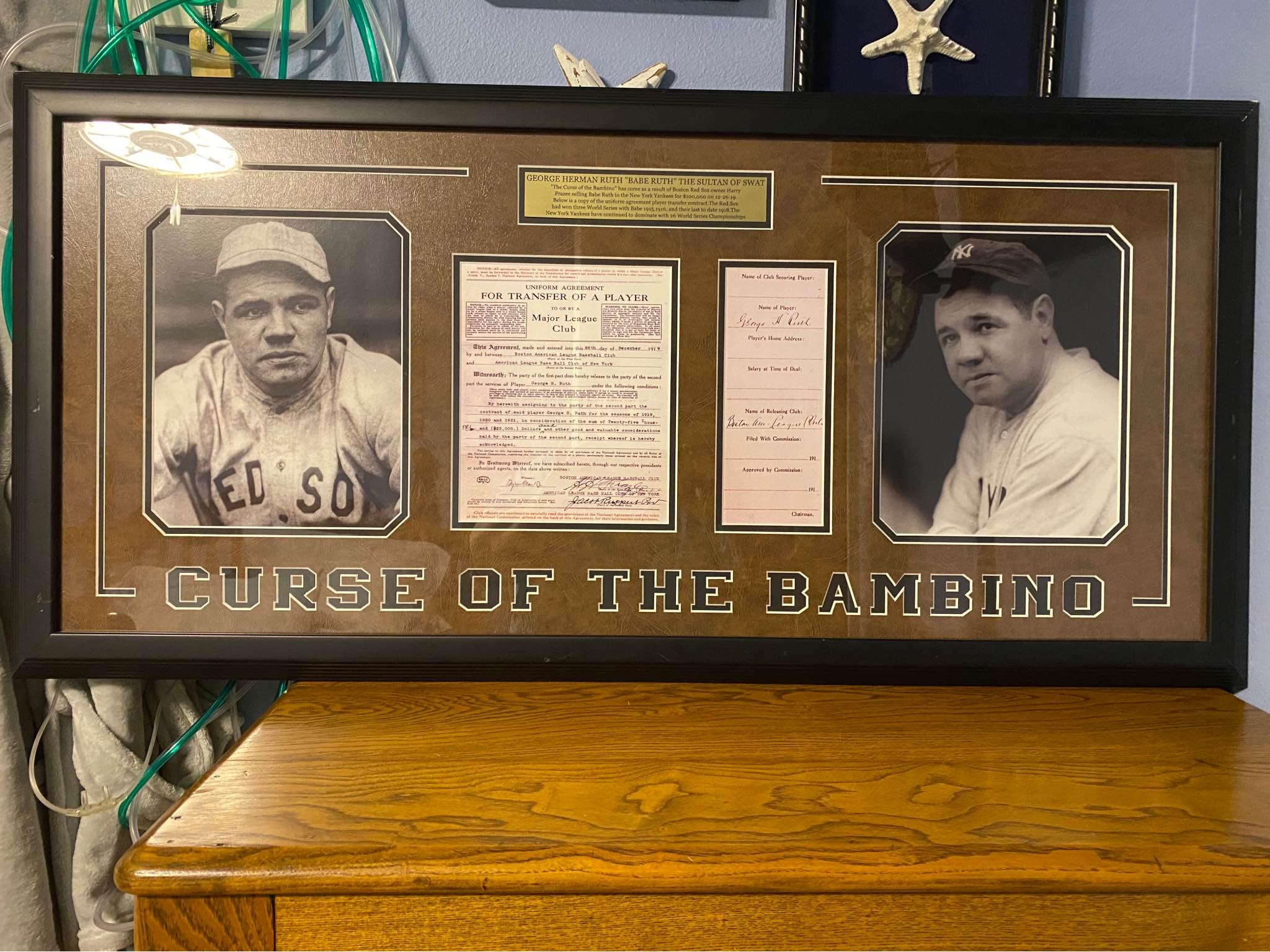 Vintage Babe Ruth “Curse of the Bambino” framed print. - Posters ...