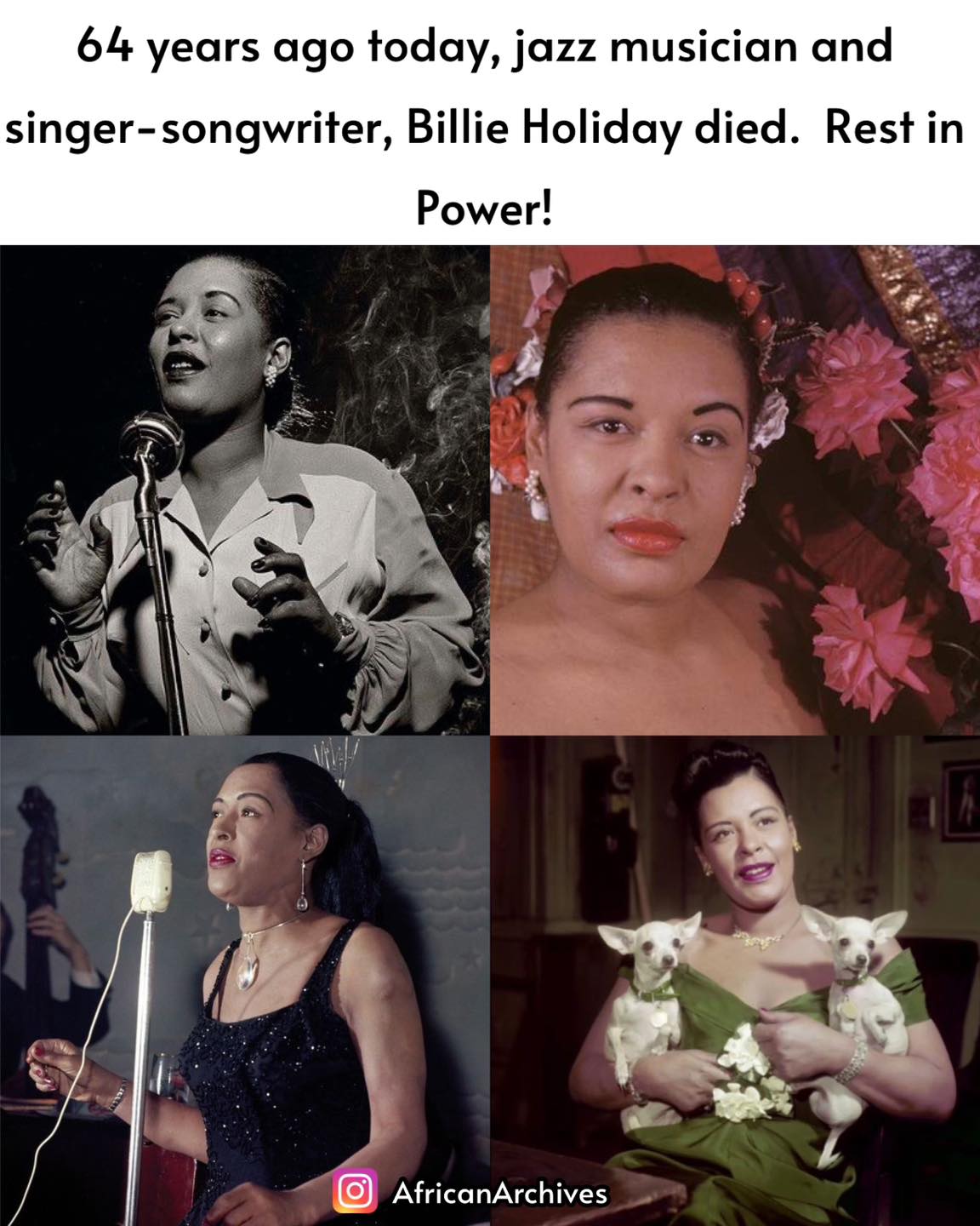 African - Events leading up to her death. —In 1939, Billie Holiday ...