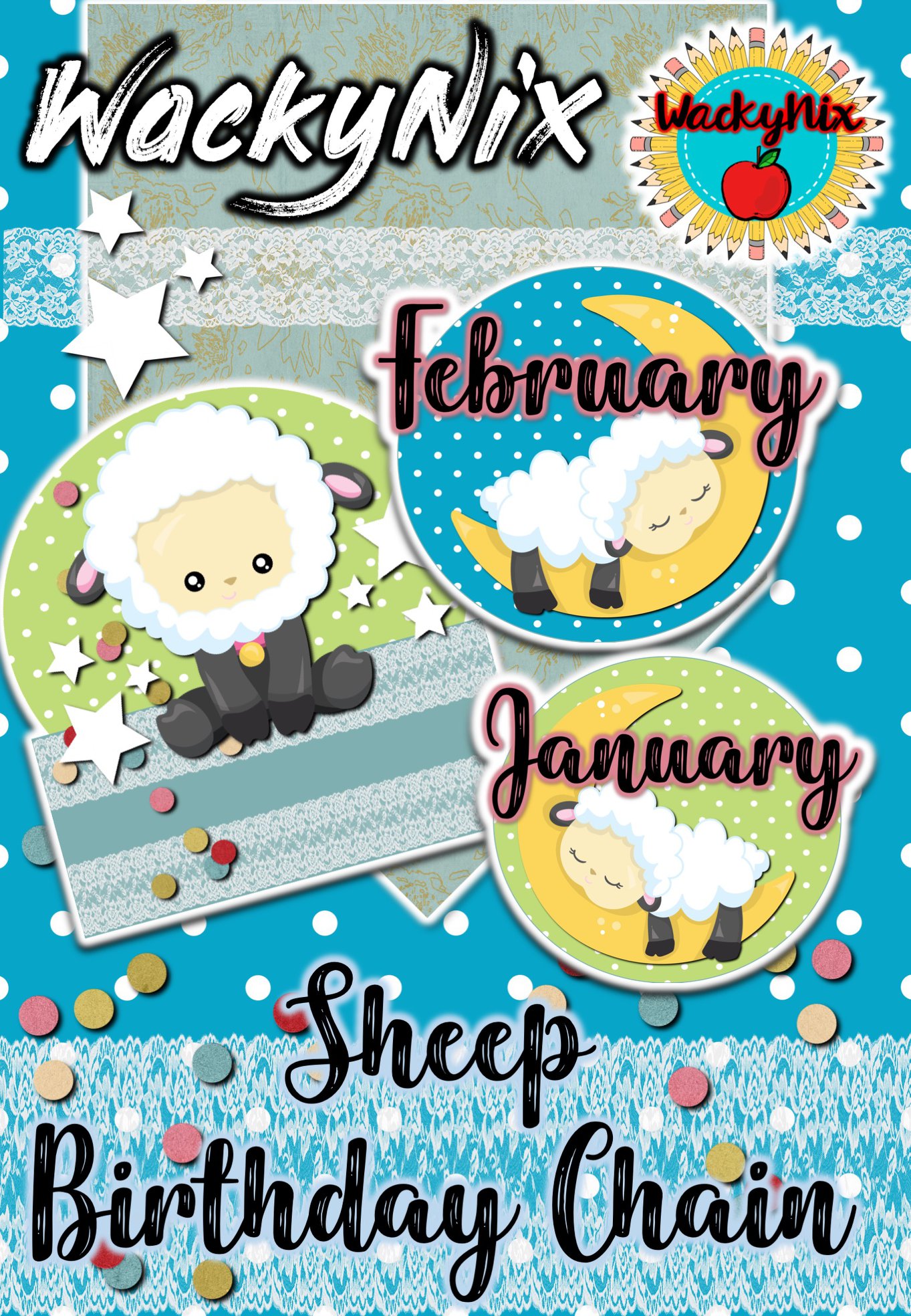 WackyNix - New! WackyNix Sheep Birthday Chain. 🐑 Available...