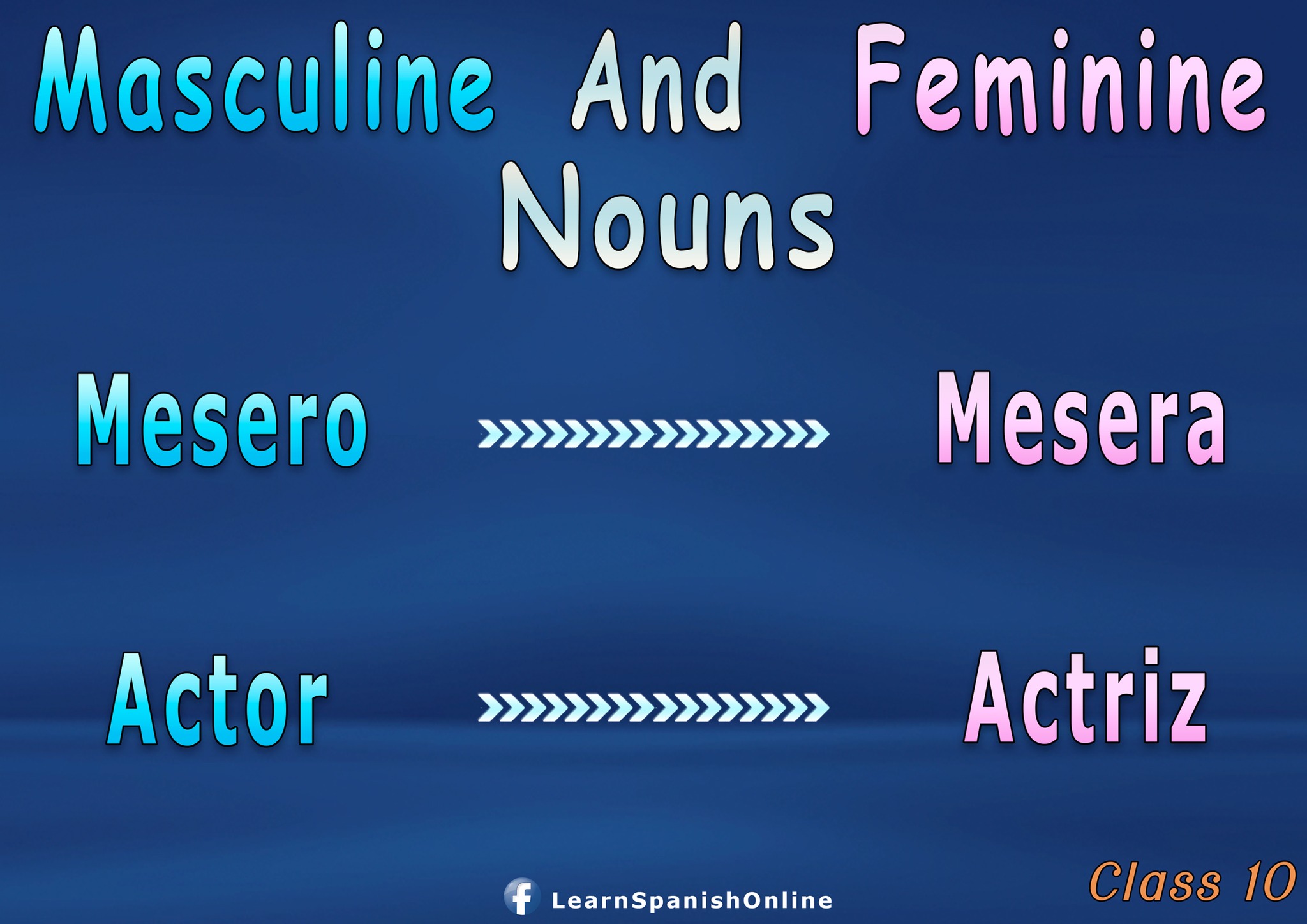 Masculine And Feminine Nouns In... - Learn Spanish Online | Facebook