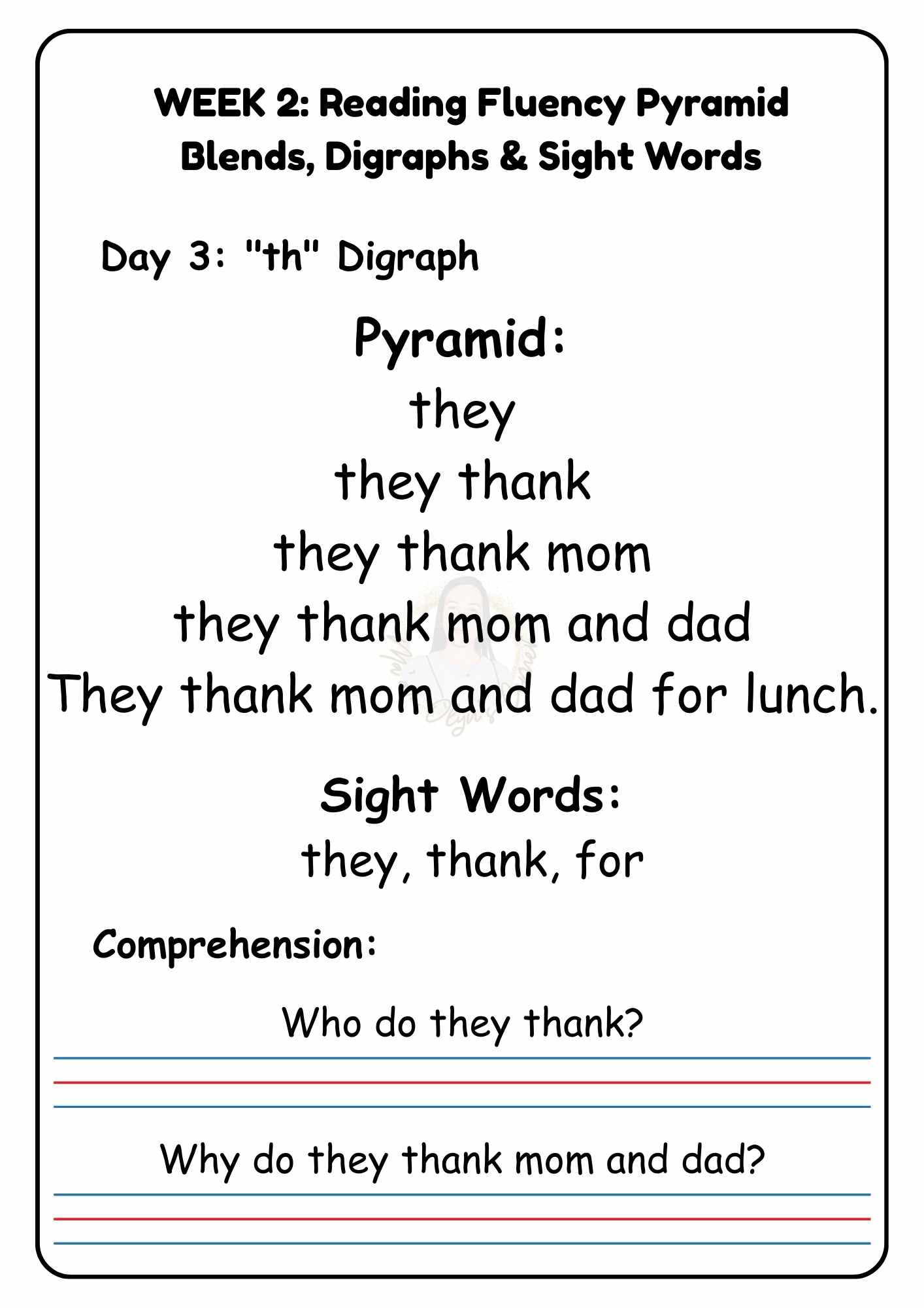 🌟 WEEK 2: Reading Fluency Pyramid –... - Ma'am Olyn's Corner | Facebook