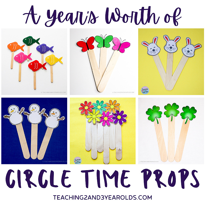 This collection of toddler and preschool circle time props includes ...