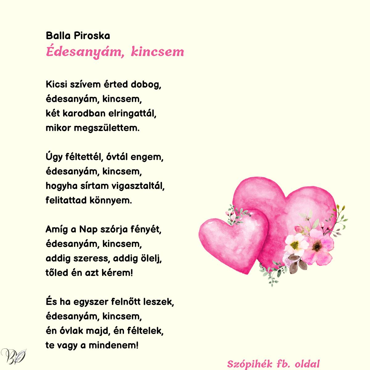 Szópihék 🙏 Anyáknapja énekelhető Tavaszi Szél Facebook 1857