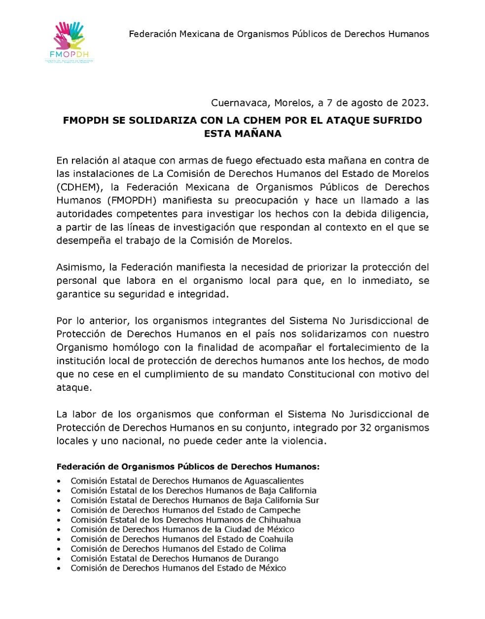 Como Integrante De La Federación Mexicana De Organismos Públicos De 0409