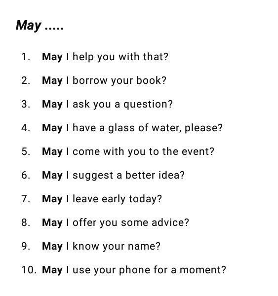 English - English sentences with ( May......). #education #learning # ...