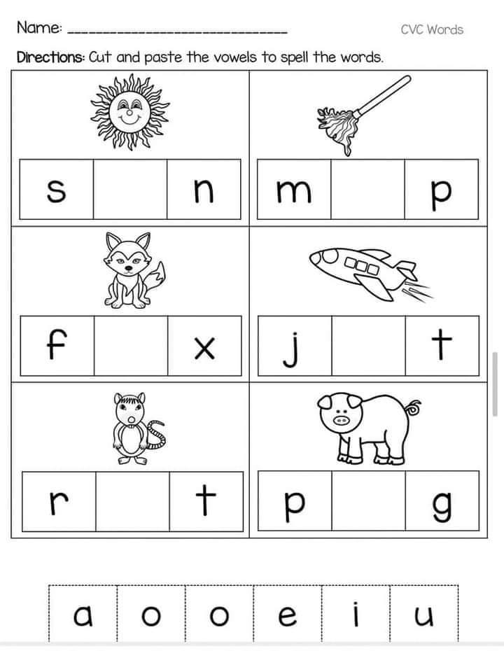 Missing Vowel Worksheets - CVC... - Teacher Sheila's Corner | Facebook