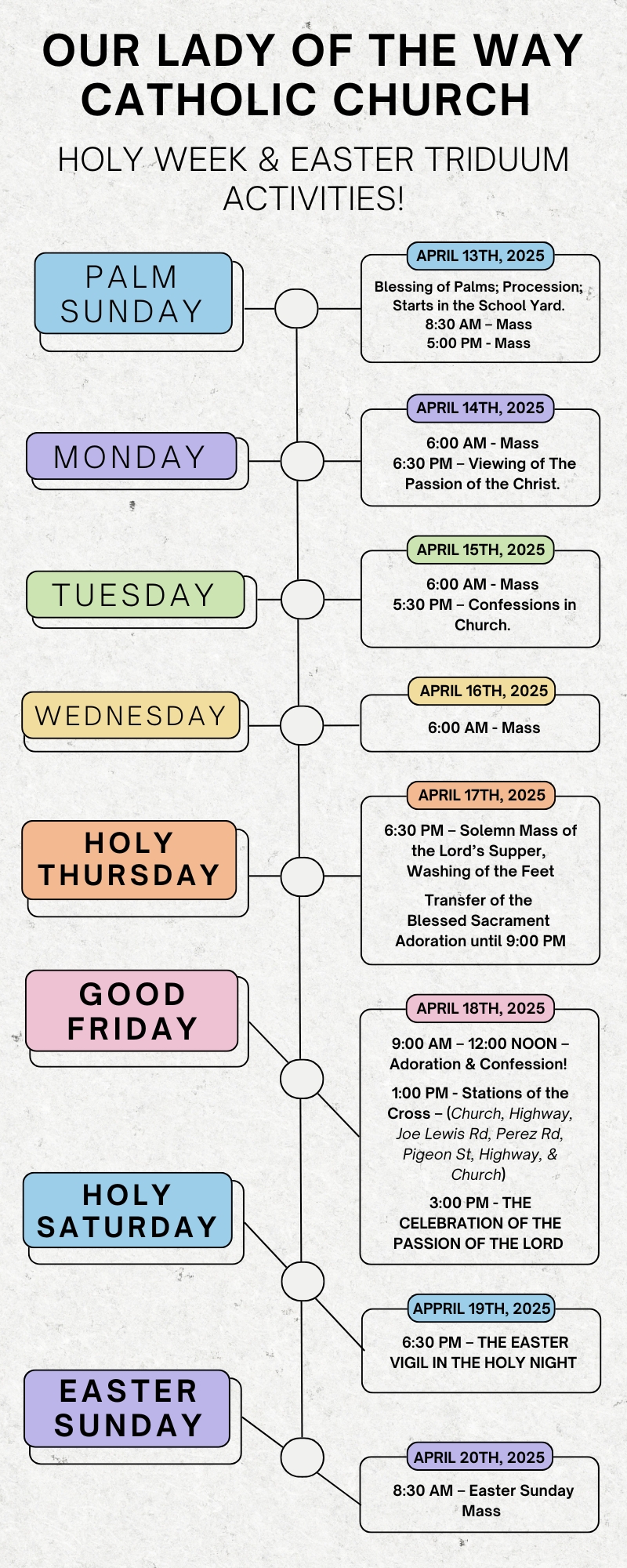 Our - 🌿🙏 Join Us for Holy Week & Easter Triduum at Our Lady of the Way ...