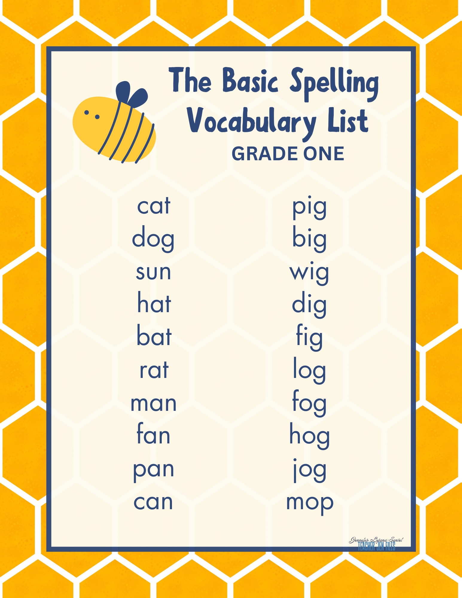 The Basic Spelling Vocabulary List A... - Teacher Jen Files | Facebook