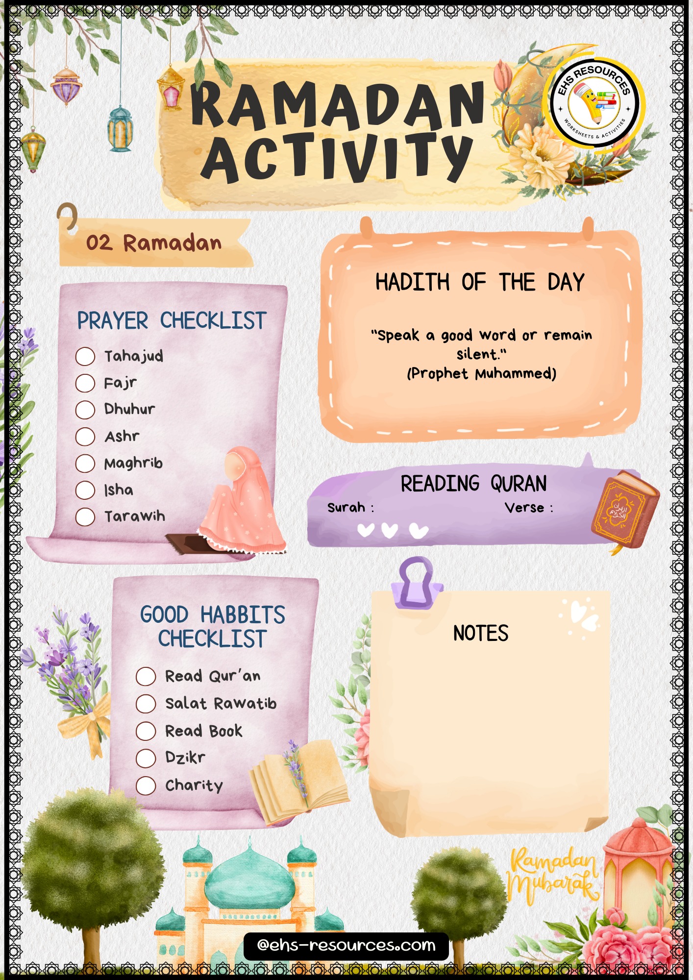 EHS - 🌙 Introducing Our Ramadan Tracker Journal for Kids! 📚 Empower ...