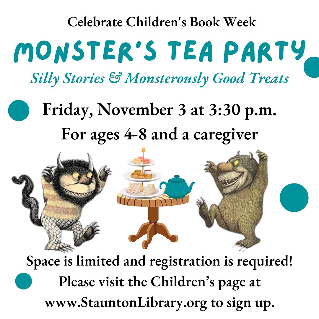 Staunton Public Library - Let the wild rumpus start! 📚🫖🤪 In celebration ...
