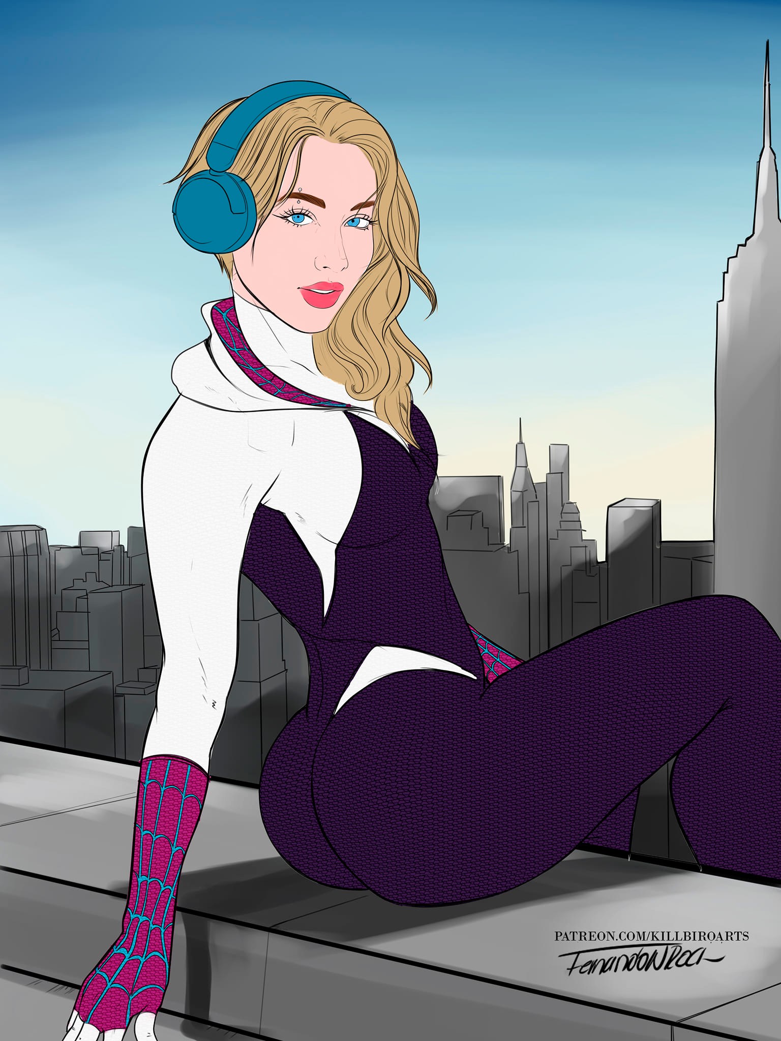 Gwen Spider Man Fernandonrocha Killbiro Artes Facebook