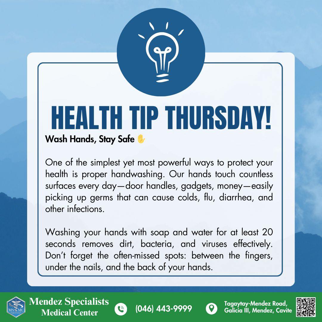Mendez - 🧼 Wash Hands, Stay Safe! Did you know that regular handwashing ...