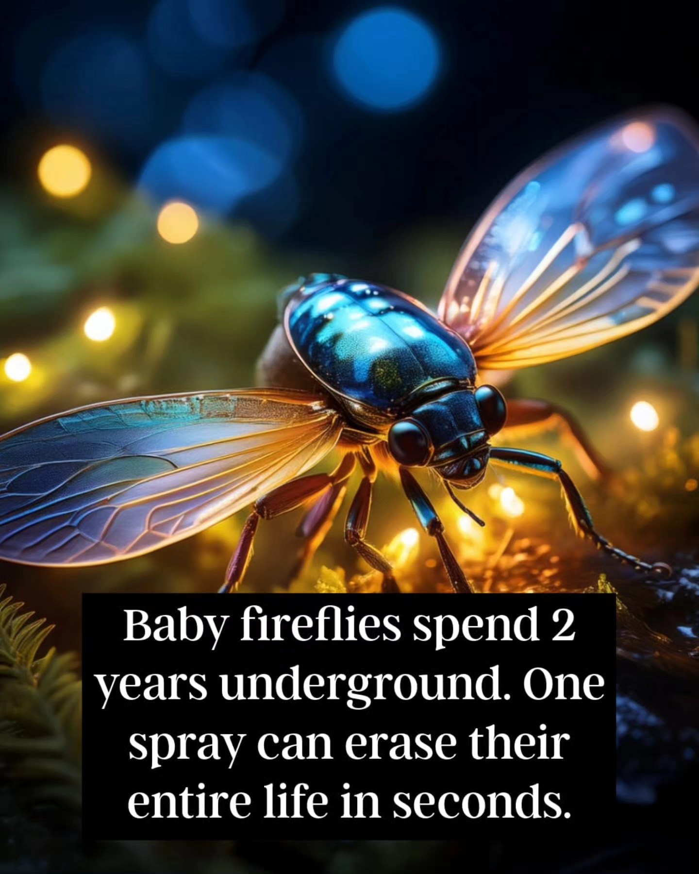 Science - Baby fireflies, or larvae, spend about two years underground ...