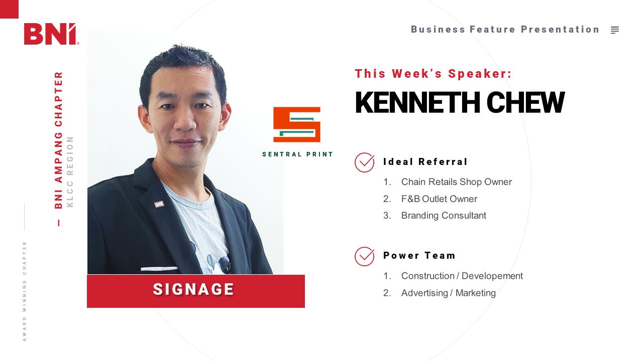 BNI Ampang - "A business without a sign is a sign of no... | Facebook