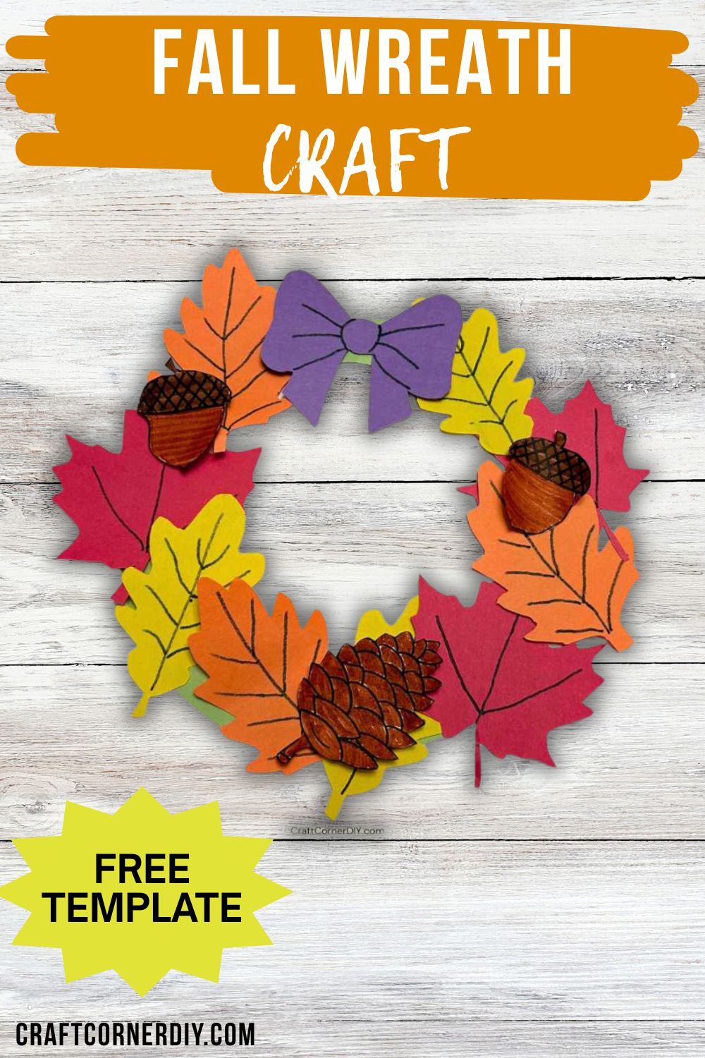 This fall wreath craft for kids makes a... - Craft Corner DIY | Facebook