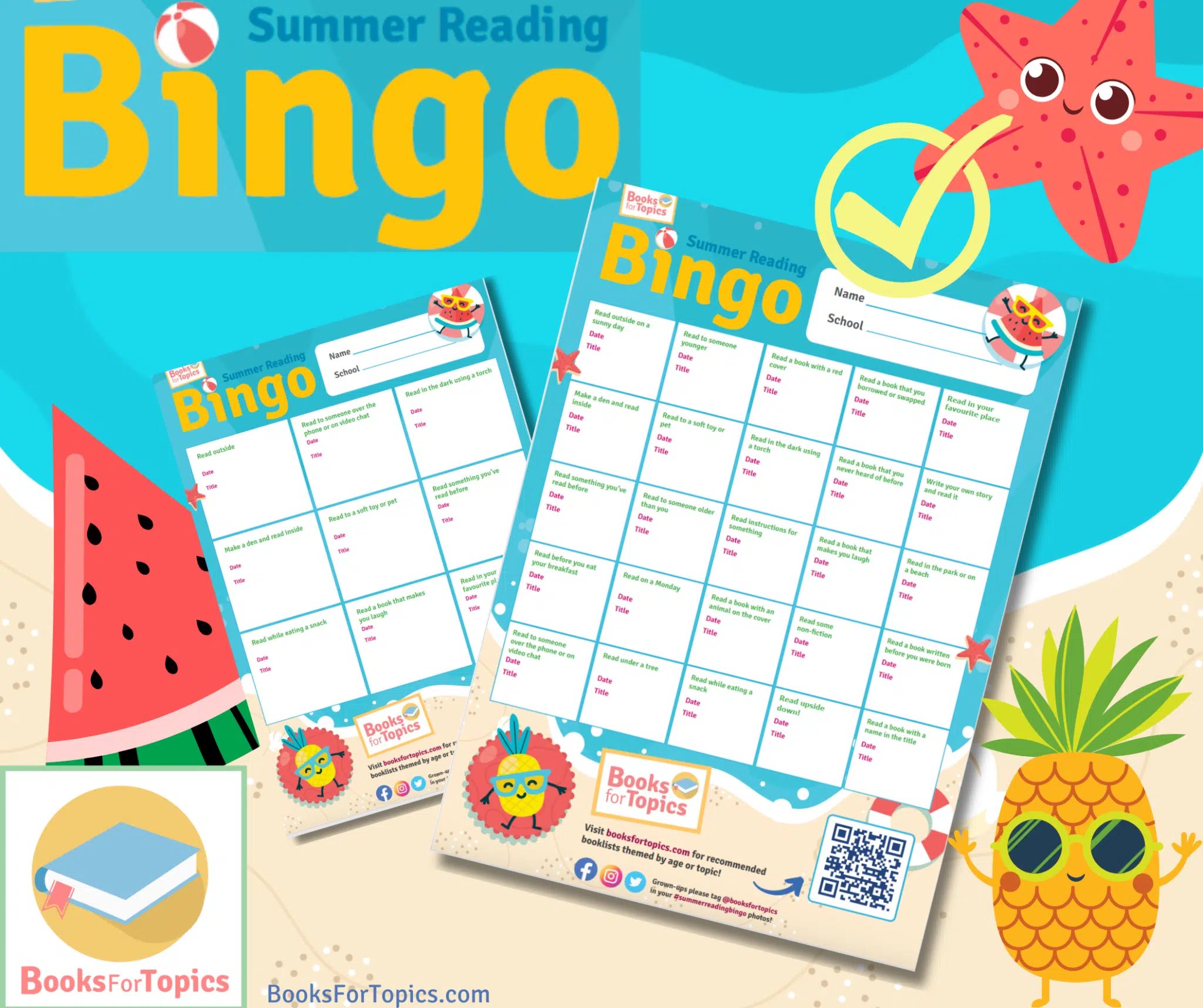 BooksForTopics - ☀️2023 Summer Reading Bingo is Here! 🏝 🐚... | Facebook