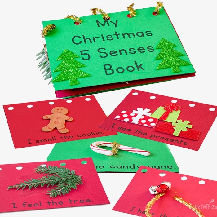 Here's a fun sensory book to make for the Christmas theme ...