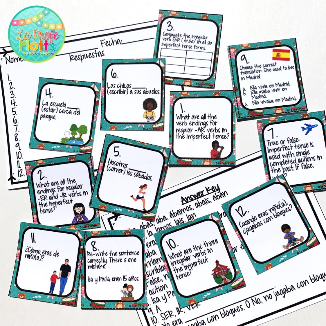La Profe Plotts - FREE imperfect tense task cards! 🥳 Task... | Facebook