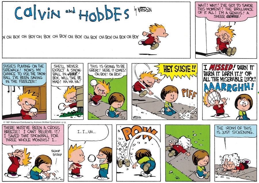Fᴜɴɴʏ - Everything Calvin & Hobbes 🤭🤣😂 #comicstrips #schoollife # ...