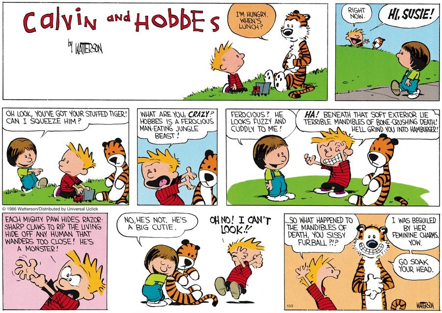 Fᴜɴɴʏ - Everything Calvin & Hobbes 🤭🤣😂 #comicstrips #schoollife # ...