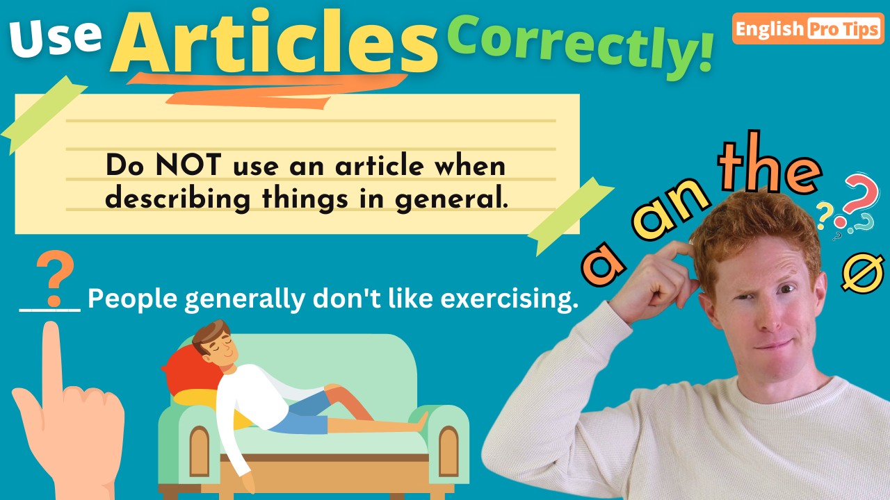 ⭐ Learn to use articles correctly with... - English Pro Tips