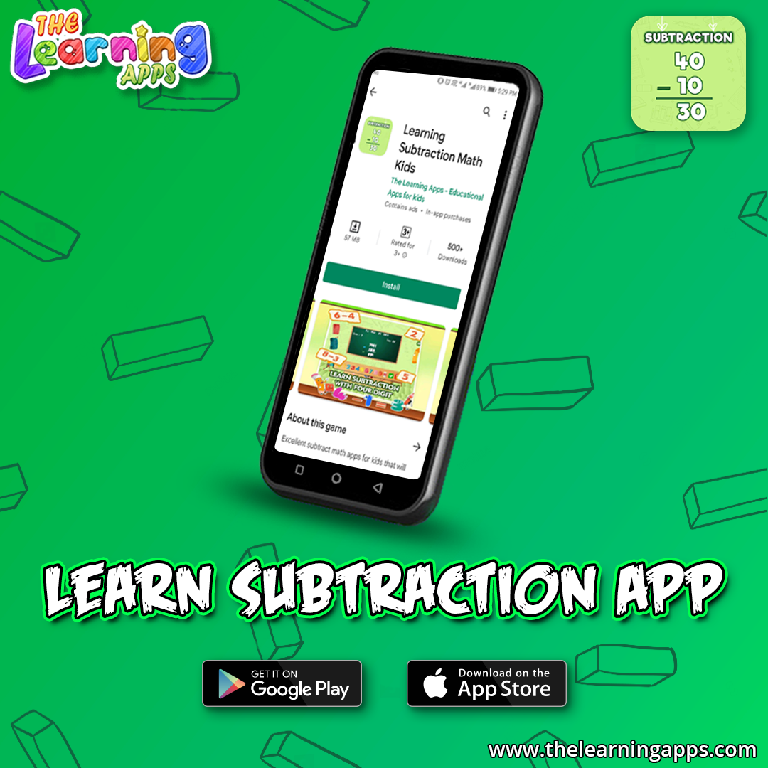 The Learning Apps - Lets Learn and Have Fun - Math subtraction for kids ...