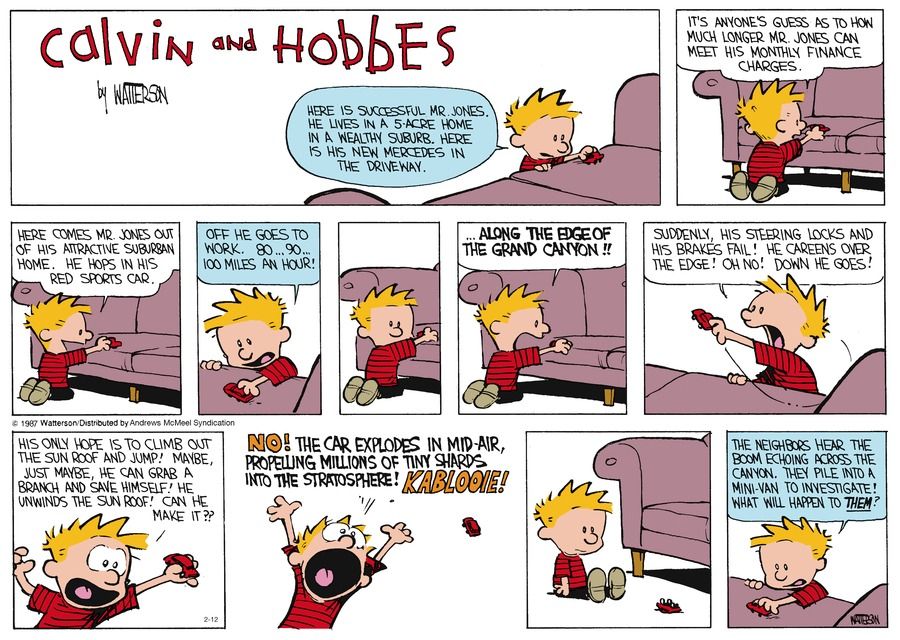 Fᴜɴɴʏ - Everything Calvin & Hobbes 🤭🤣😂 #comicstrips #schoollife # ...