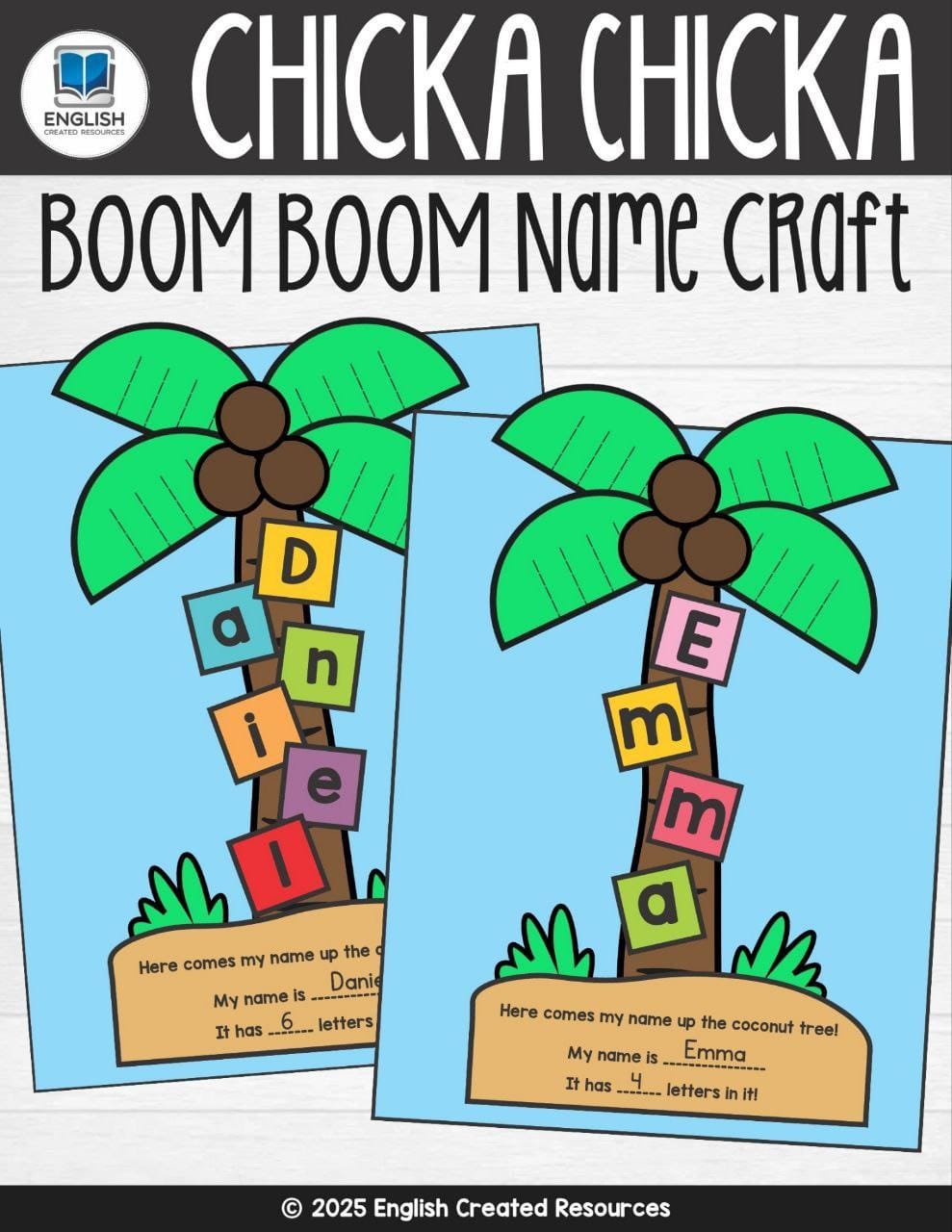 Fun Prek Teachers | Freebie. Chicka Chicka Name Craft | Facebook